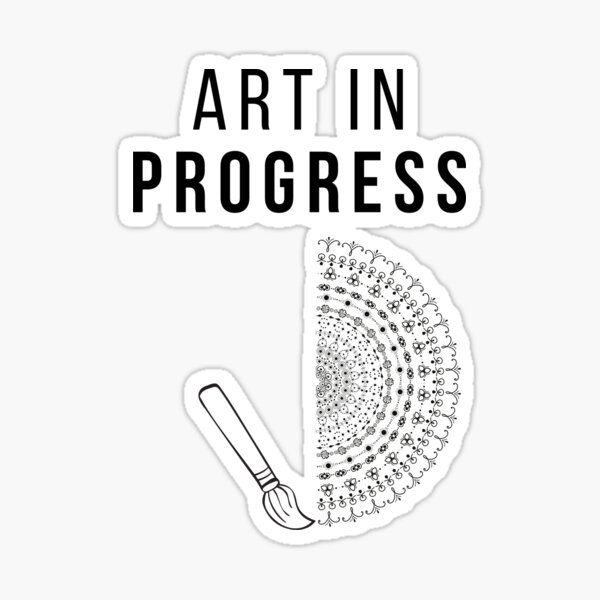 "Art in prograss esign" Sticker by humamh | Redbubble