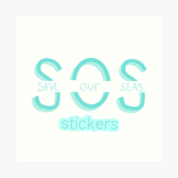 "SOS STICKERS LOGO" Art Print for Sale by sos-stickers | Redbubble