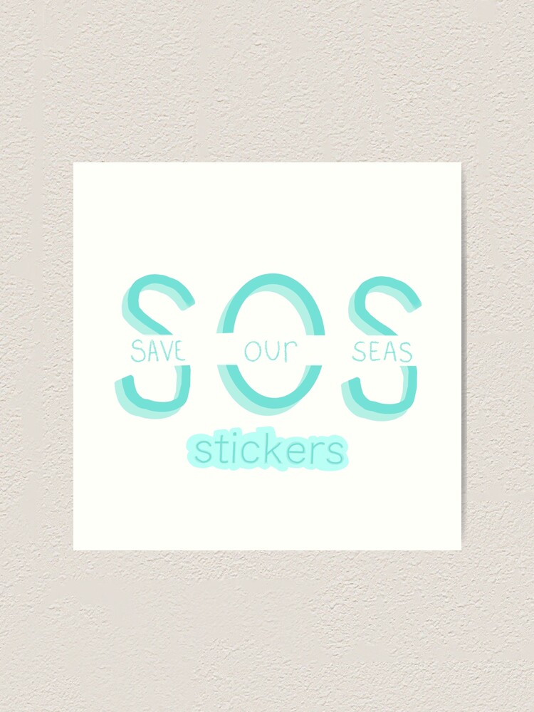 "SOS STICKERS LOGO" Art Print for Sale by sos-stickers | Redbubble