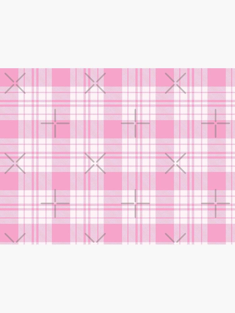 "Aesthetic Pink Plaid" Sticker for Sale by STAR10008 | Redbubble