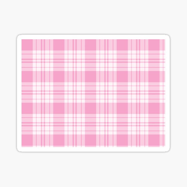 "Aesthetic Pink Plaid" Sticker for Sale by STAR10008 | Redbubble