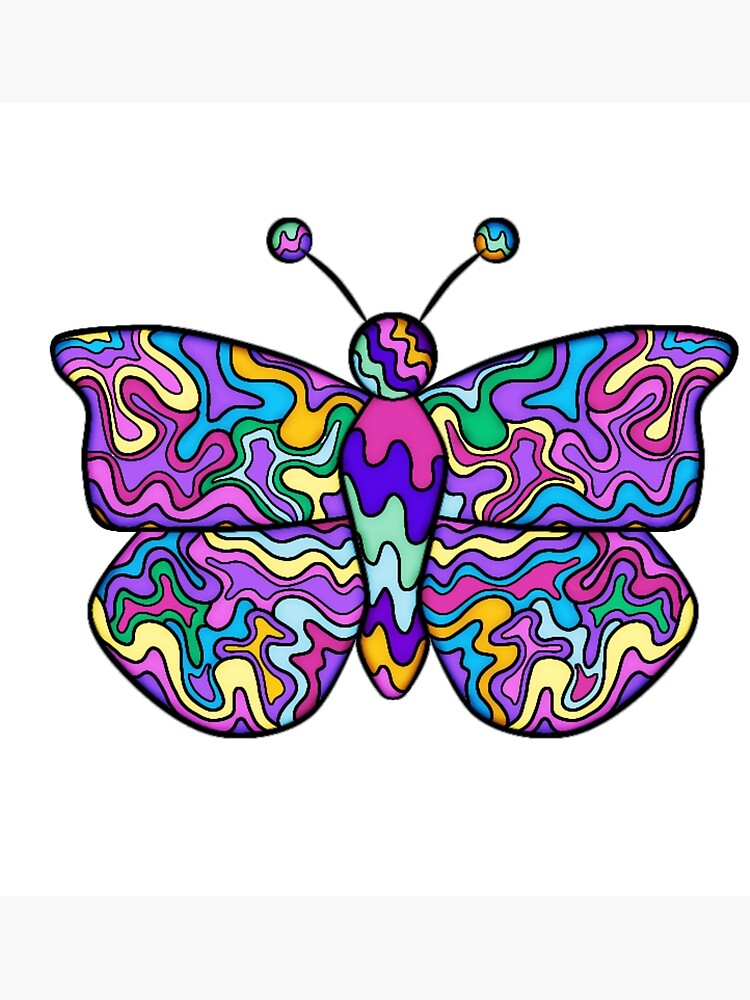 "Trippy Butterfly" Poster by OrianaLune | Redbubble