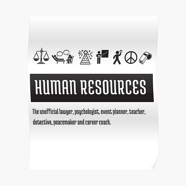 "Human Resources design" Poster for Sale by kgroher31 | Redbubble