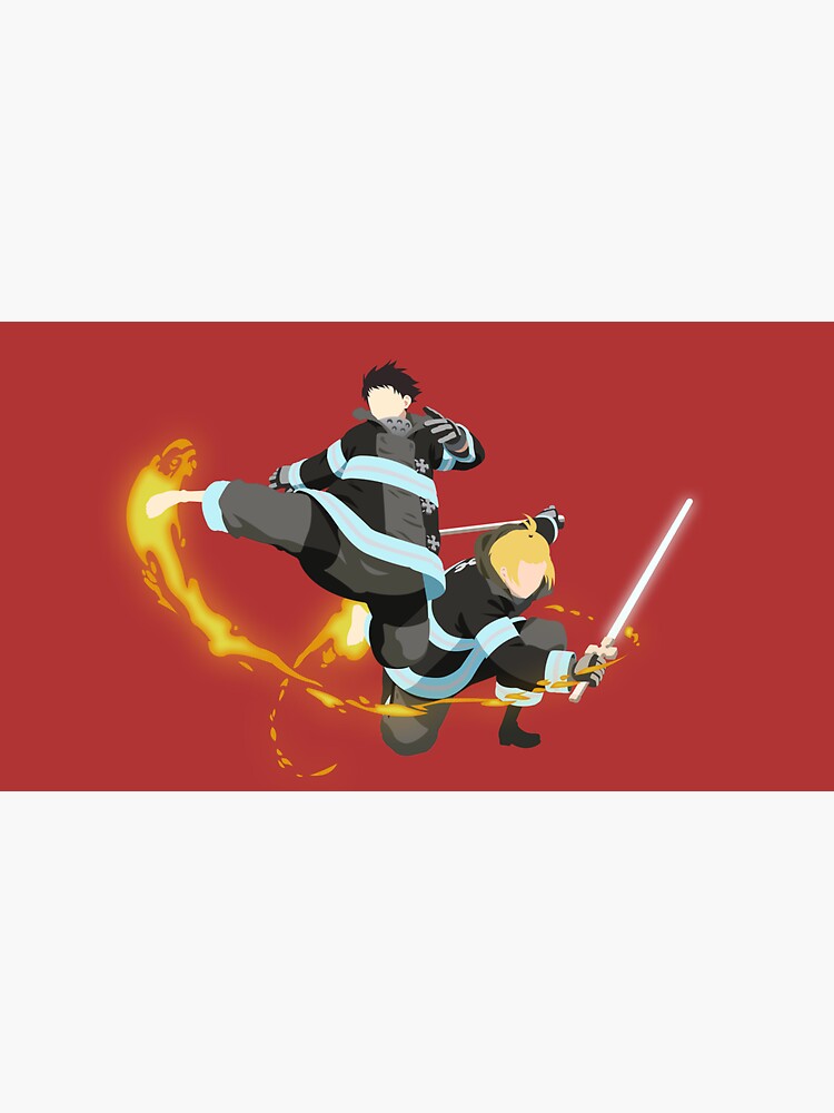 "fire force" Sticker for Sale by mykoroart | Redbubble