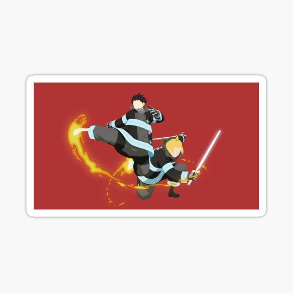 "fire force" Sticker for Sale by mykoroart | Redbubble