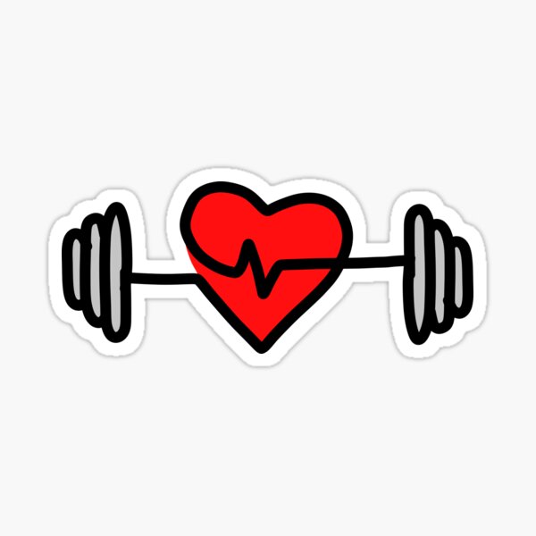 "Dumbbell LOVE | Training | Hobby | Gym | Fitness | Fit" Sticker for ...