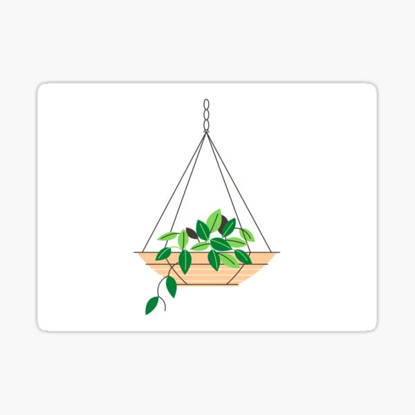 "Simple Hanging Plant" Sticker for Sale by SpillDesign17 | Redbubble