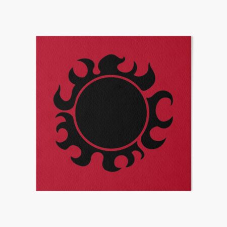 "Sun Pirates Jolly Roger Warlord Jinbei Flag One Piece Red" Art Board ...