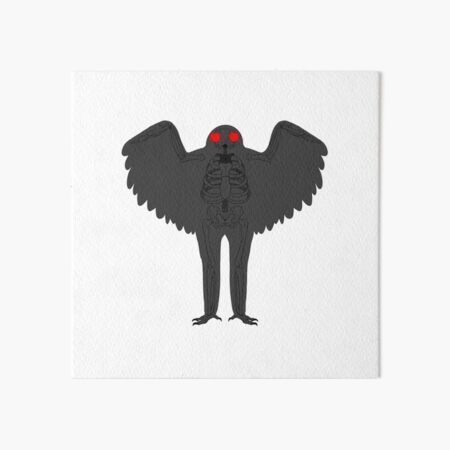 "Mothman Skeleton with Outline" Art Board Print for Sale by ...