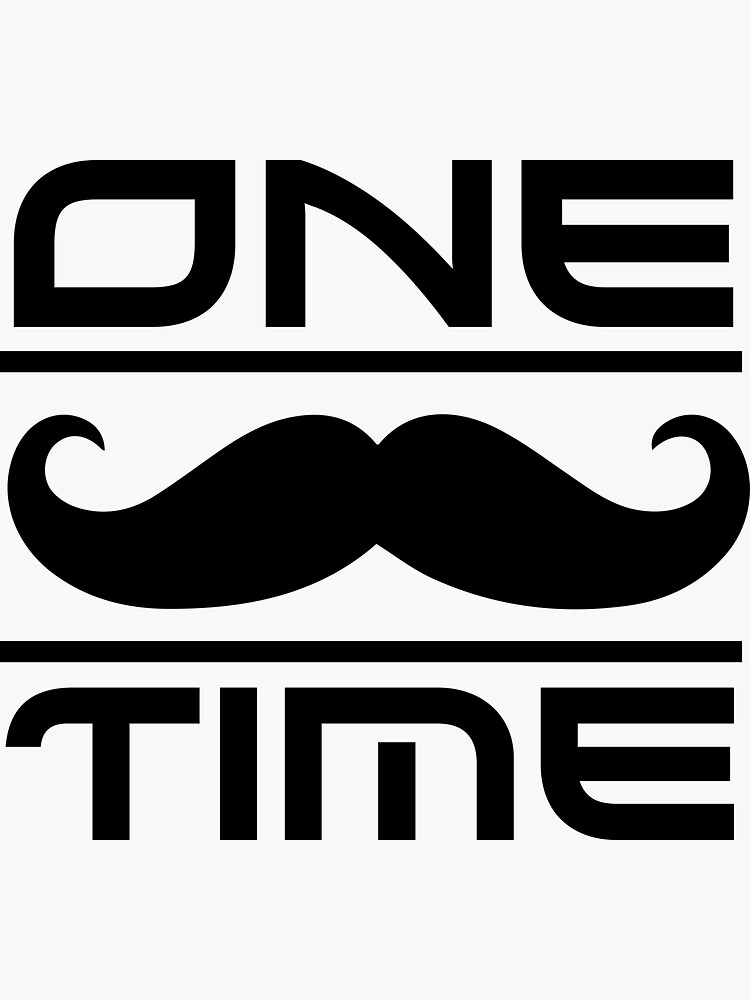 ""ONE MO TIME" MOVEMBER PUNS" Sticker for Sale by Passivist | Redbubble