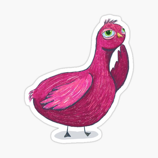 "Pink Bird" Sticker for Sale by emysow | Redbubble