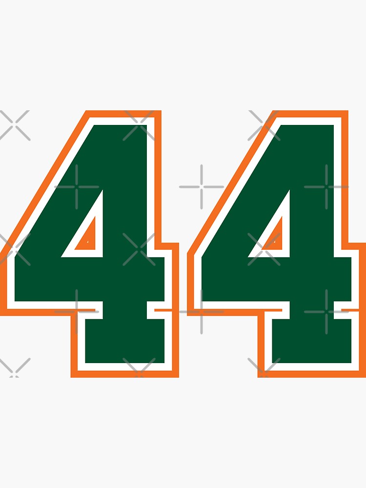 "Jersey 44 Number. Number forty-four Straight From Miami" Sticker by ...