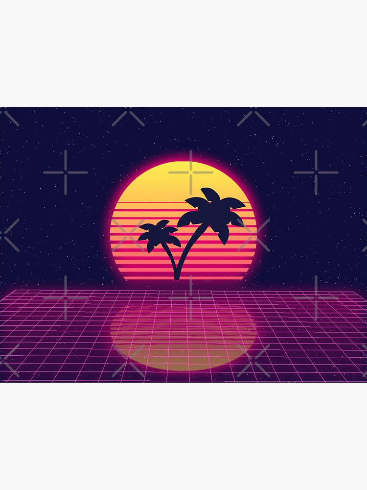 "80s Retro Sunset - Pink" Sticker for Sale by cherubi19 | Redbubble