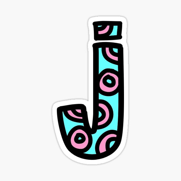 "letter J" Sticker for Sale by mollysilverberg | Redbubble