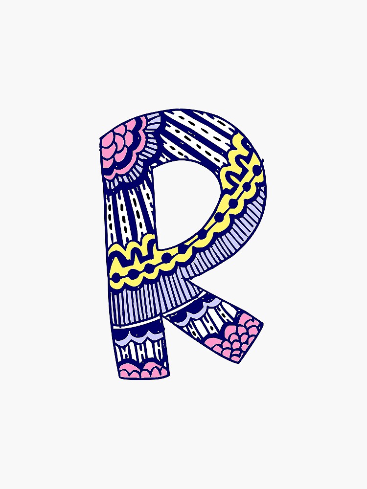"letter R" Sticker for Sale by mollysilverberg | Redbubble