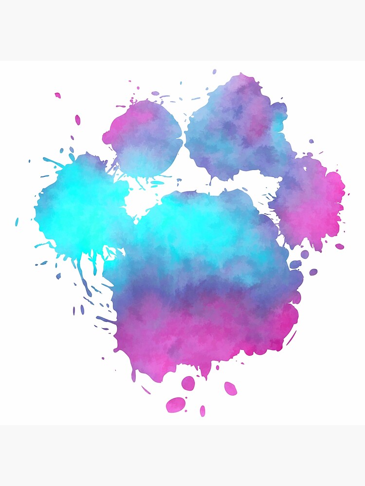 "Dog Paw Watercolor Splash" Poster by dreamstale | Redbubble