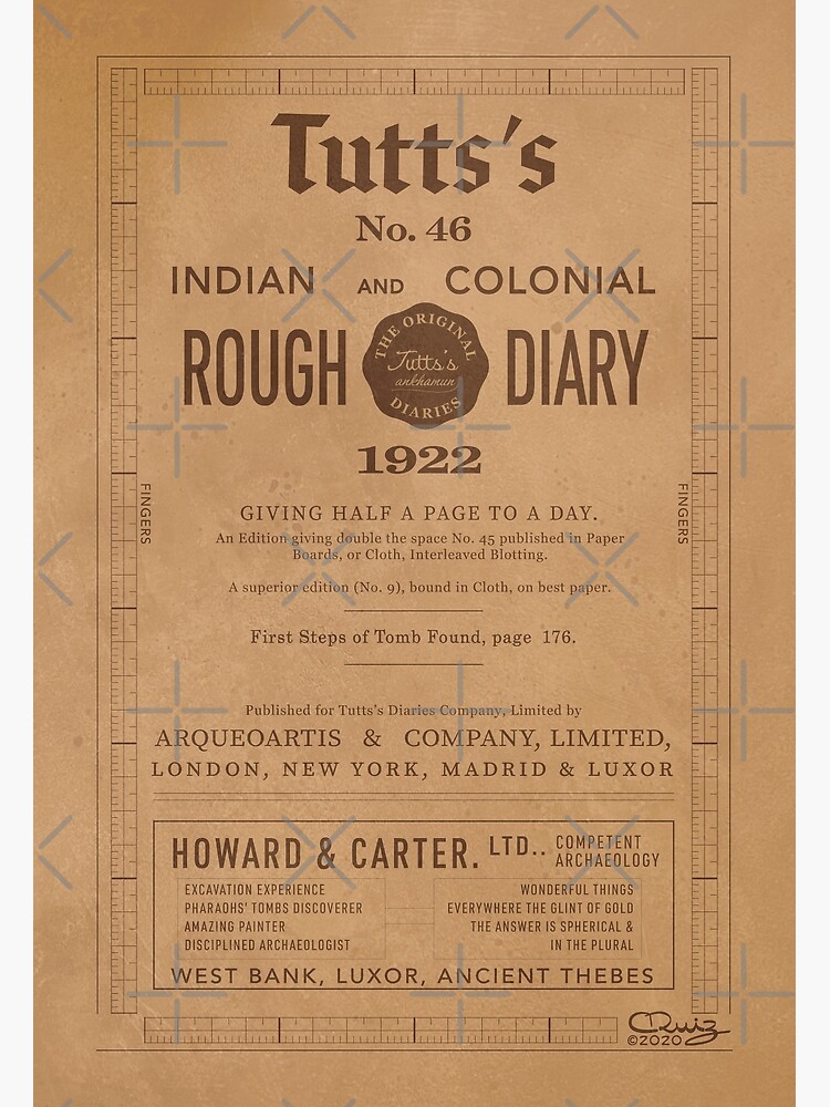 Póster «Diario de Howard Carter centenario de Tutankhamón» de ...