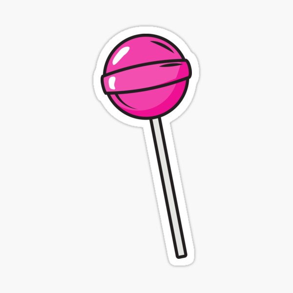 "Cute Pink Pop Art Lollipop Sticker" Sticker by Stickerfixation | Redbubble