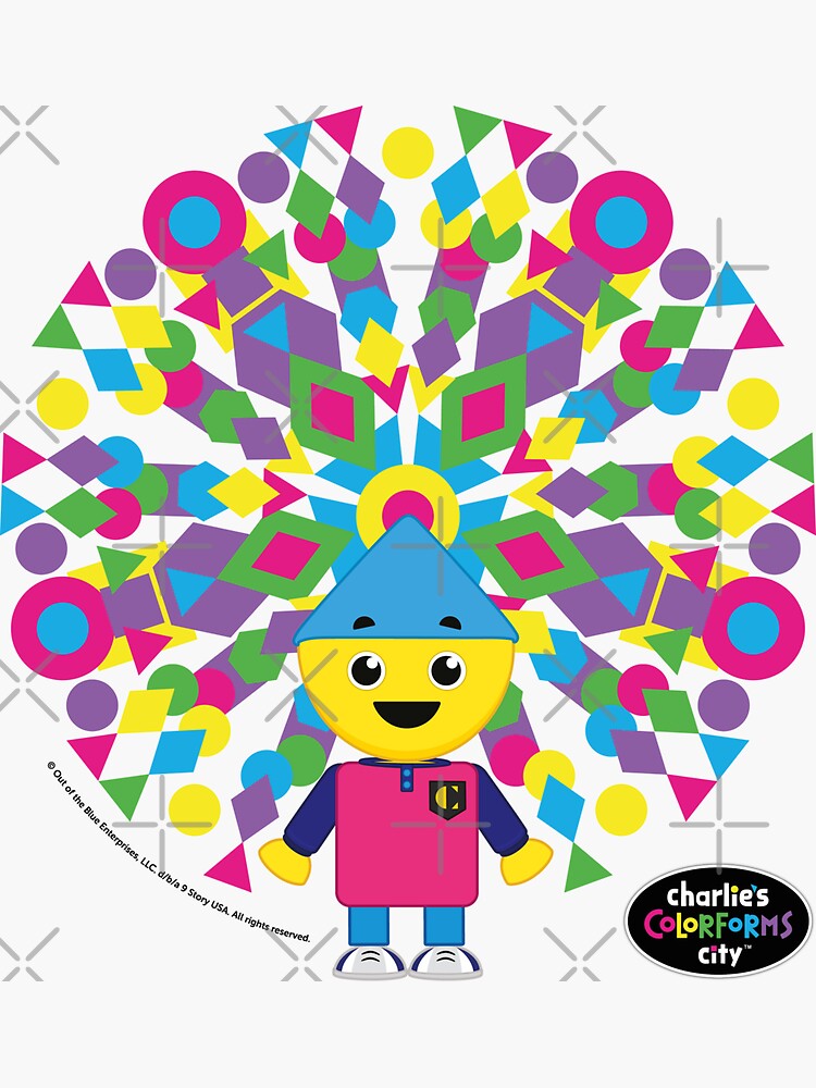 "Charlie's Colorforms City" Sticker for Sale by Eenig | Redbubble