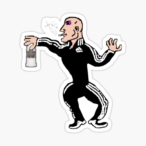 "The Chad Slav Gopnik" Sticker for Sale by Slav-Art | Redbubble