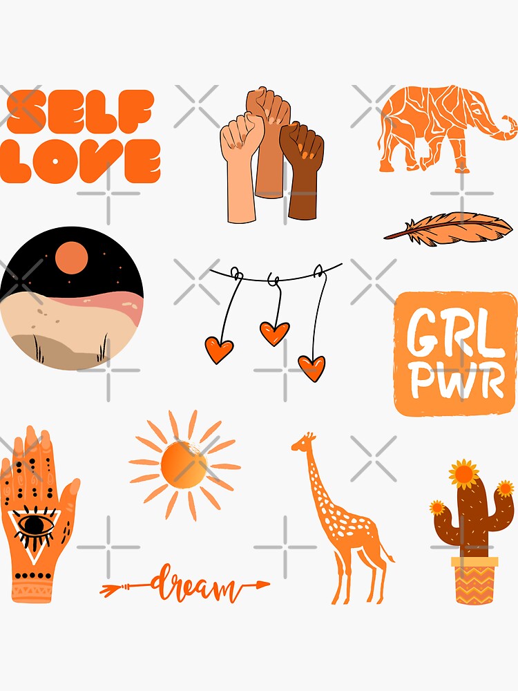 "Orange Pack" Sticker for Sale by Taphire | Redbubble