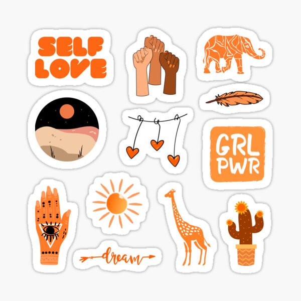 "Orange Pack" Sticker for Sale by Taphire | Redbubble