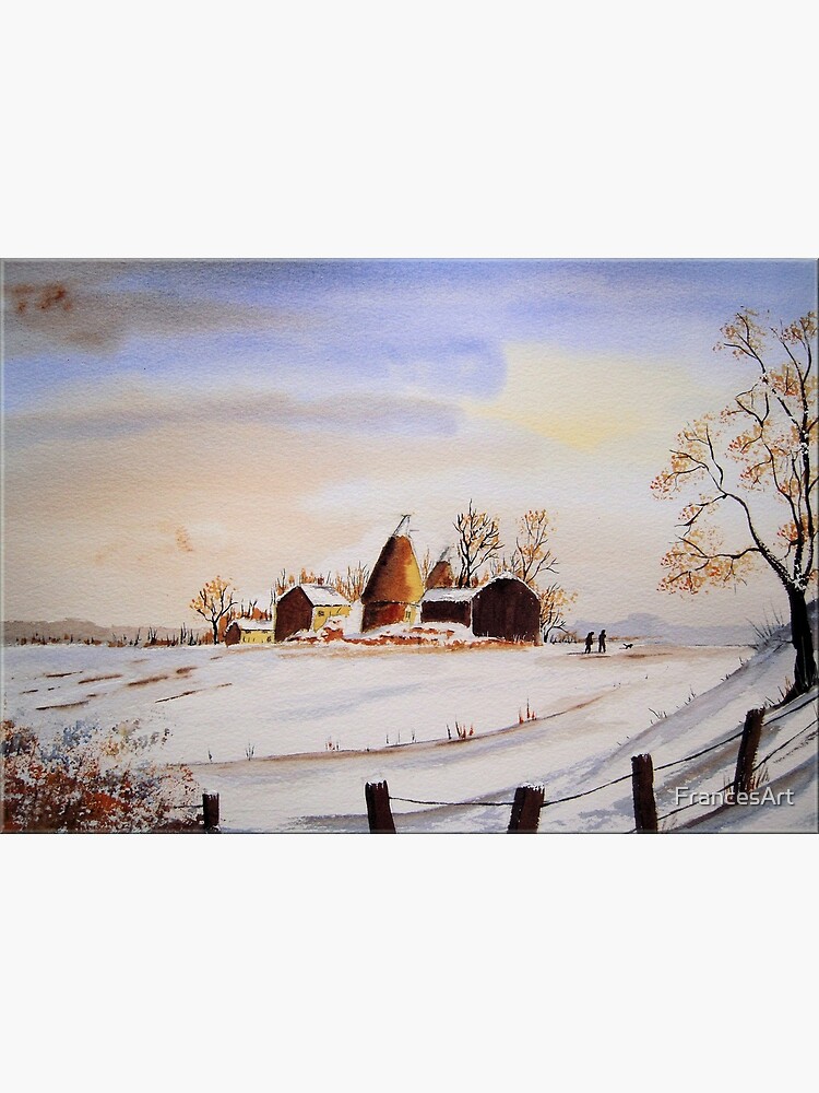 "Oast Houses in the Winter" Photographic Print by FrancesArt | Redbubble
