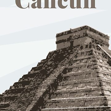 "Mayan Pyramid Cancun Mexico" Sticker for Sale by TheJoeyStudio | Redbubble