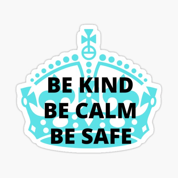 "Be Kind, Be Calm, Be Safe Inspired by Dr. Bonnie" Sticker for Sale by ...