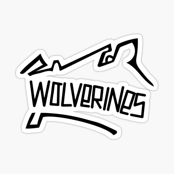 "Wolverines Symbol (Black)" Sticker for Sale by Mercatus | Redbubble