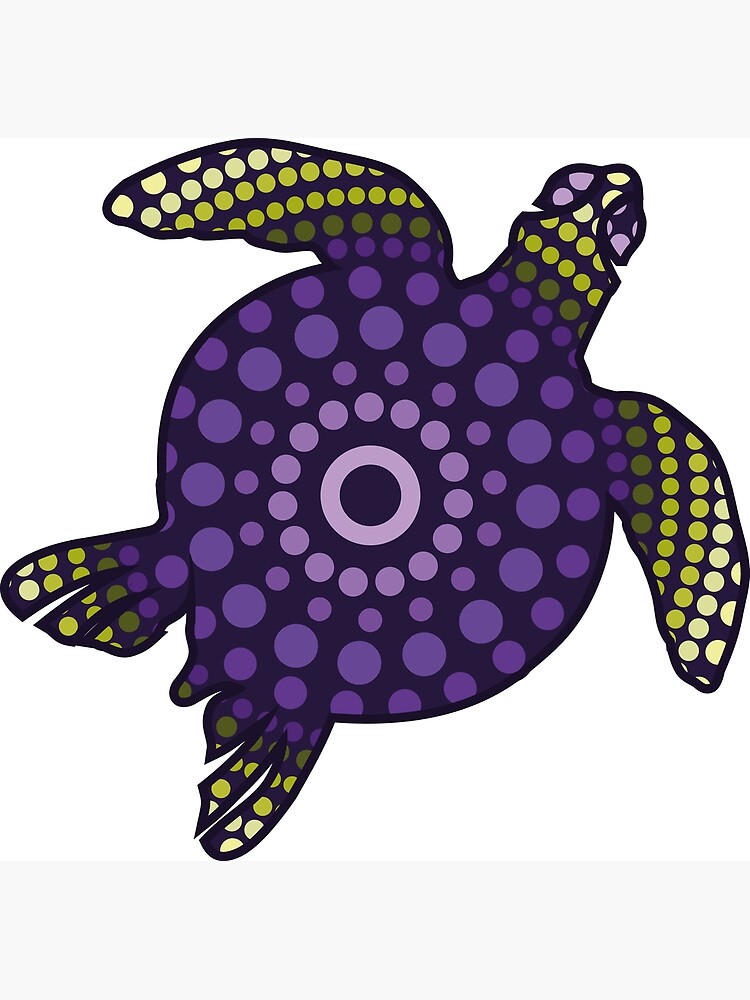 "Purple Turtle Aboriginal Art" Poster by FoodinaCan | Redbubble