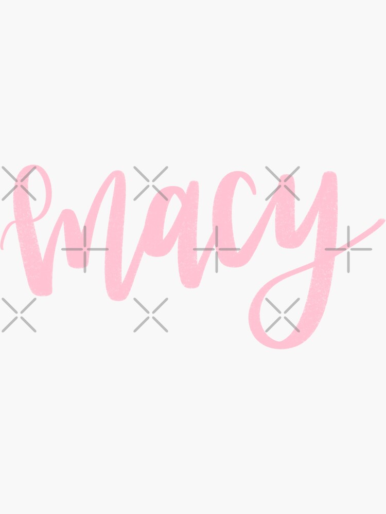 "Macy - calligraphy" Sticker for Sale by mlloydlettering | Redbubble