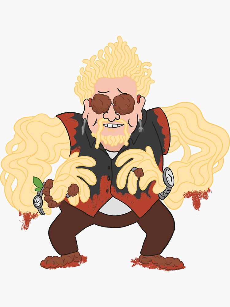 "Guy Spaghetti" Sticker for Sale by doug4days | Redbubble