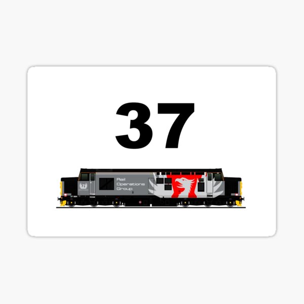 "class 37 locomotive" Sticker for Sale by CraigMatthews | Redbubble