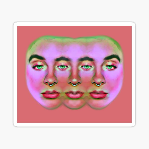 "TRI9 (grounded)" Sticker for Sale by LUMPYART | Redbubble