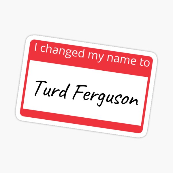 "answer in the form of a question turd ferguson, alex trebek" Sticker ...