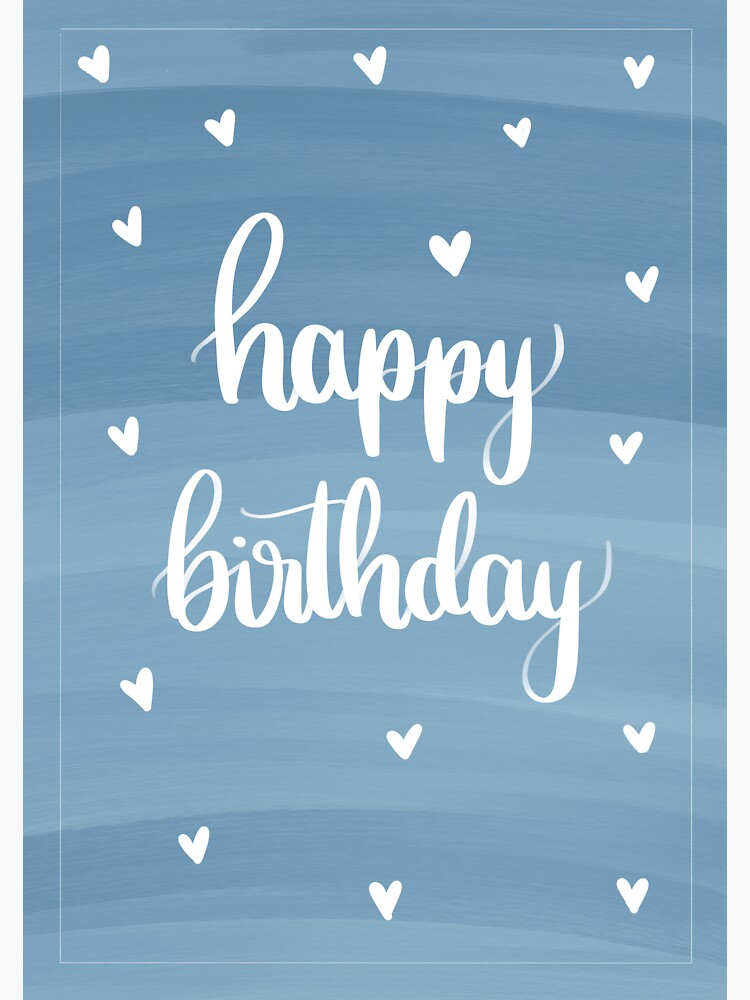 "Happy birthday blue style" Sticker by Fujimotov | Redbubble