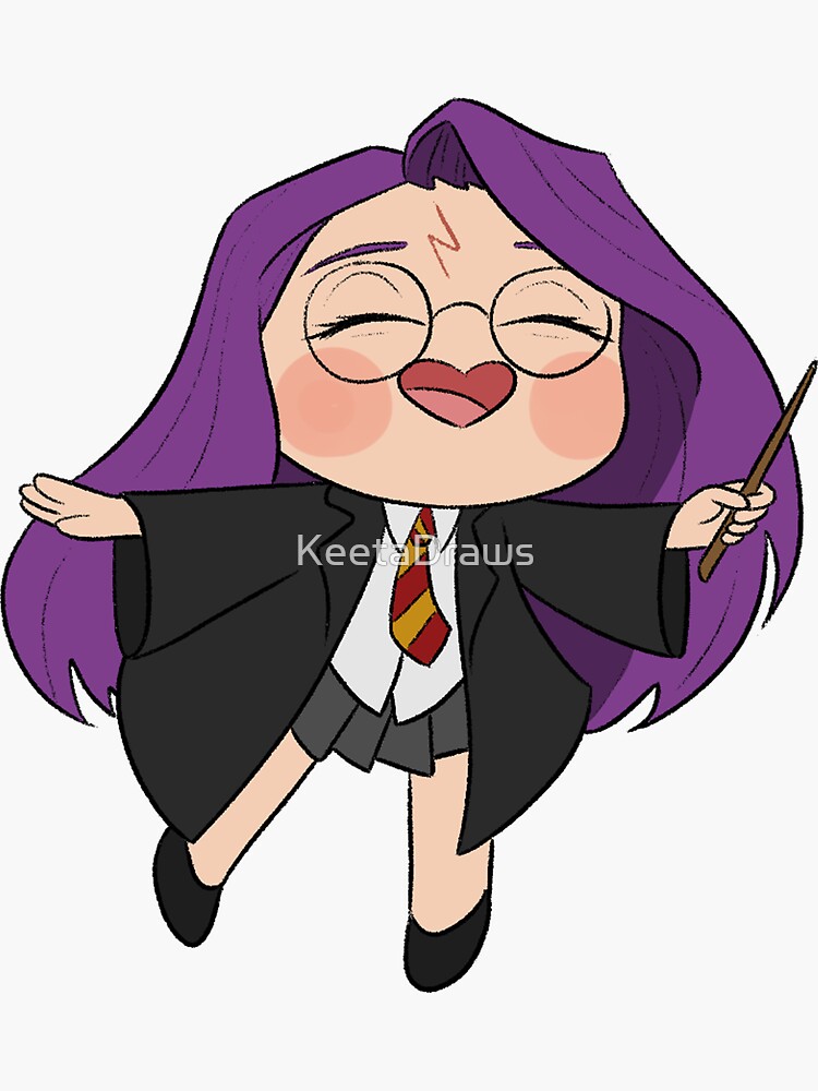 "LOONA Chibi Halloween - Choerry Potter" Sticker by KeetaDraws | Redbubble