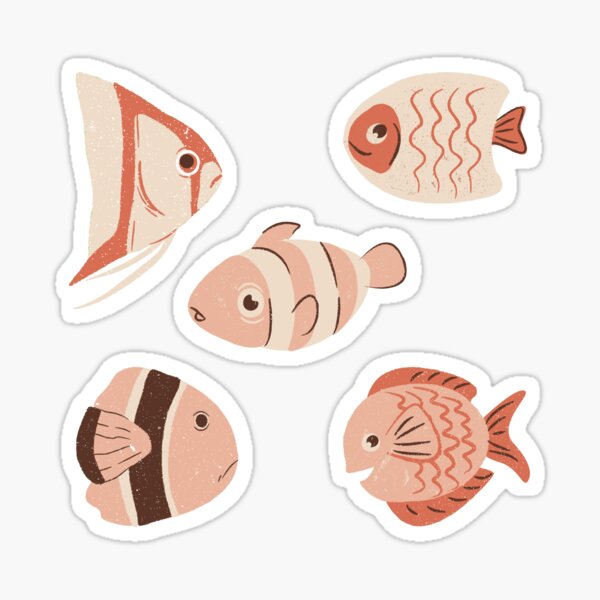 "Pink Fishes" Sticker by 116cm | Redbubble