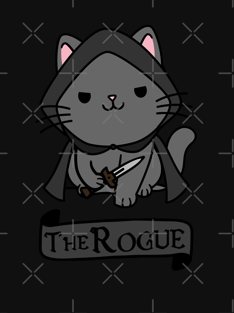 "The Rogue DnD Cat" Essential T-Shirt for Sale by Mariamr | Redbubble