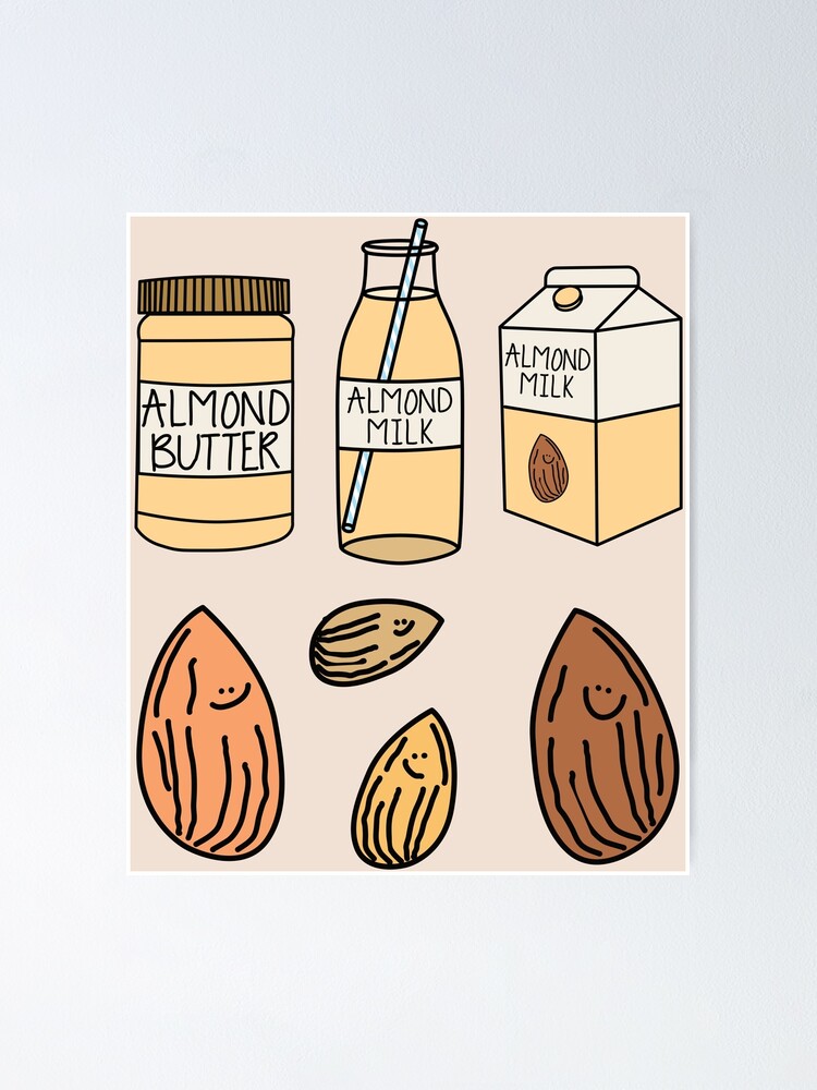"Almond Sticker Pack" Poster for Sale by TheBrightInk | Redbubble