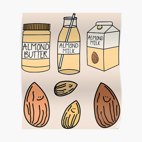 "Almond Sticker Pack" Poster for Sale by TheBrightInk | Redbubble