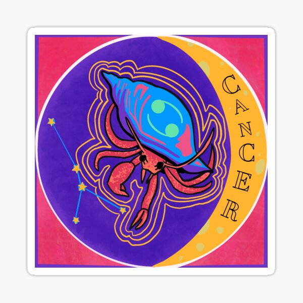 "Cancer Zodiac Sign" Sticker by artbyizz | Redbubble