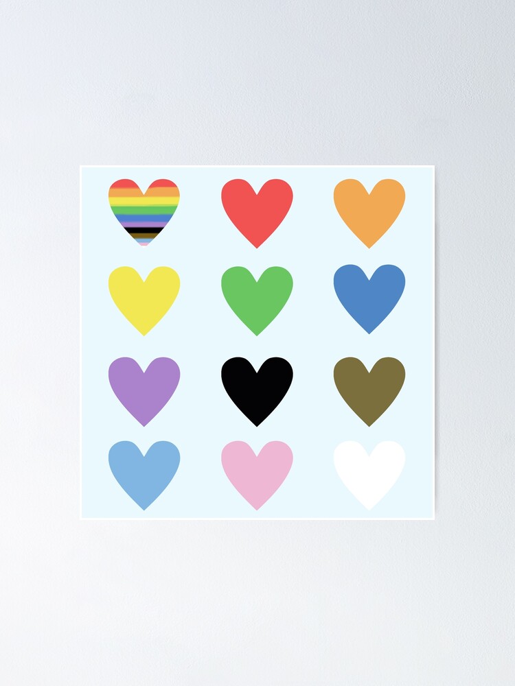 "LGBTQ+ Heart Value Pack" Poster for Sale by abbymara5 | Redbubble
