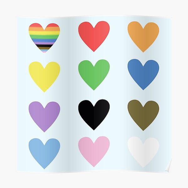 "LGBTQ+ Heart Value Pack" Poster for Sale by abbymara5 | Redbubble
