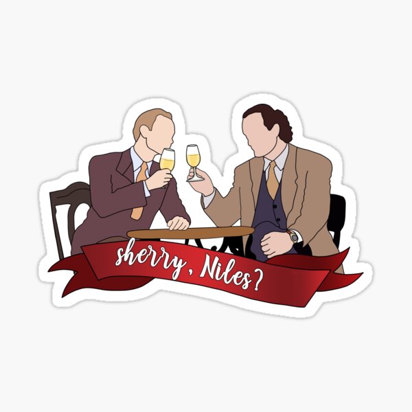 "sherry, niles" Sticker for Sale by aluap106 | Redbubble