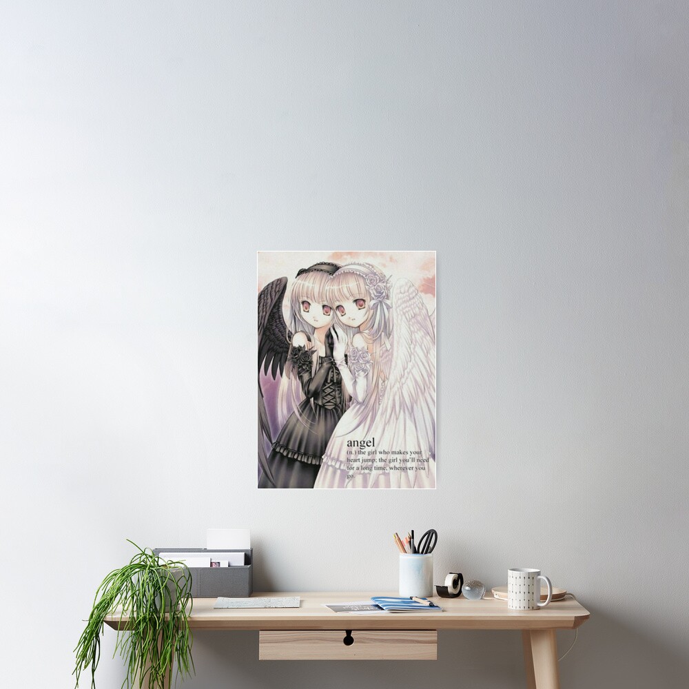 "angel anime sisters" Poster for Sale by sickmaid | Redbubble