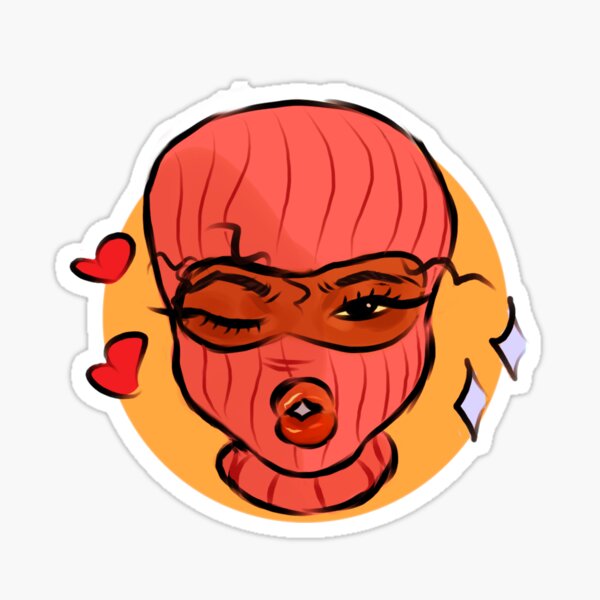 "ski mask " Sticker for Sale by jordynlmfao | Redbubble
