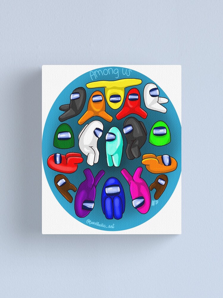 "Among us fan art with all colors" Canvas Print by taesthetic-art ...