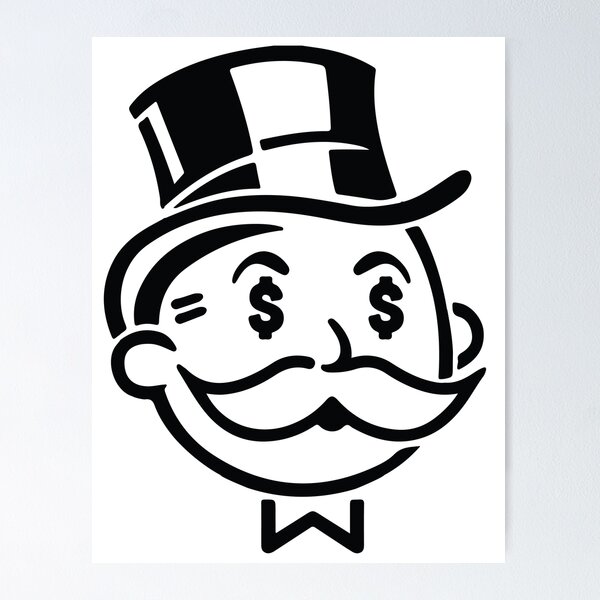 "Mr. Monopoly Man Graffiti Art Design Money Man" Poster for Sale by ...